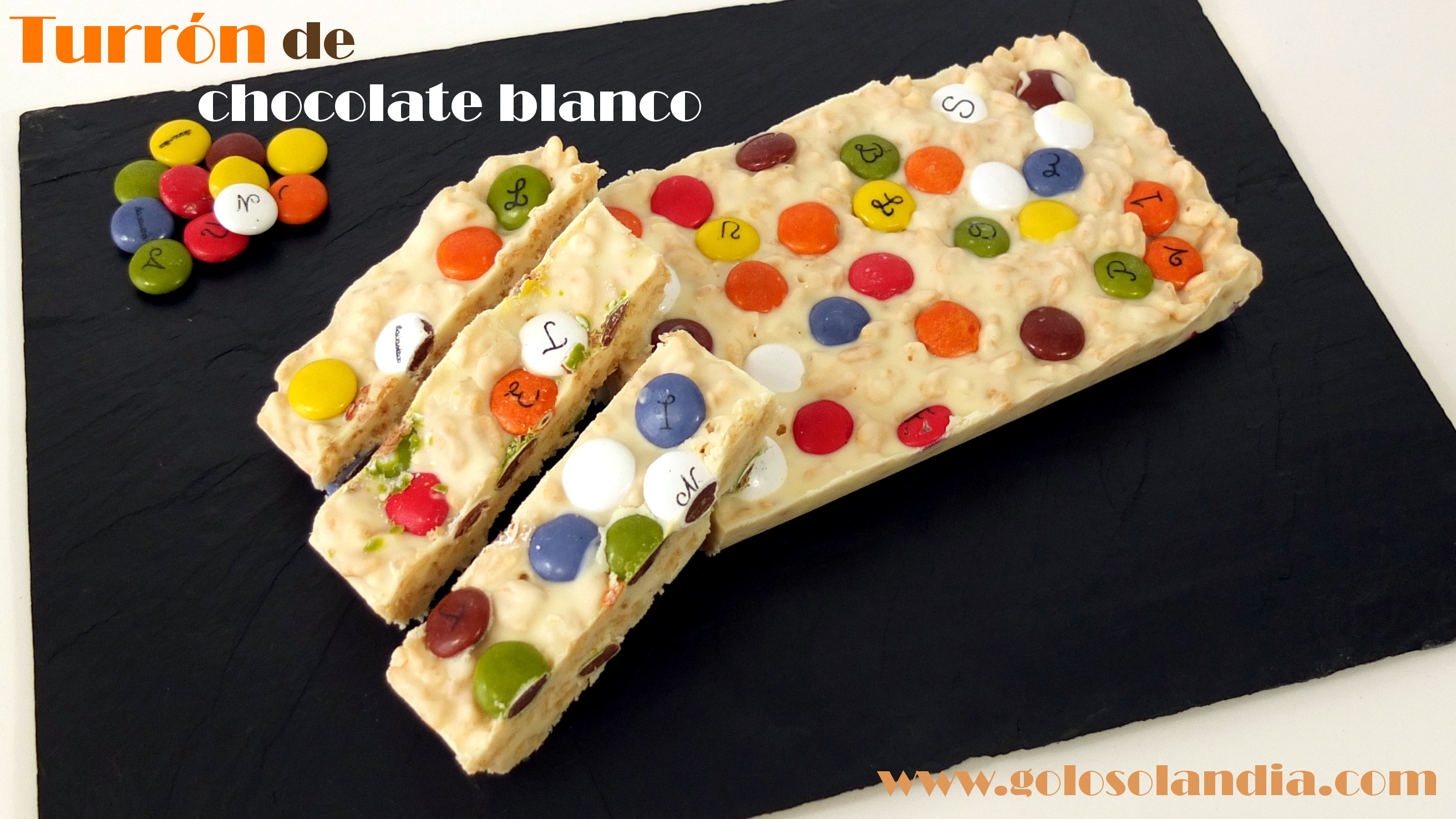 Turrón de chocolate blanco | Golosolandia: Recetas y vídeos de postres ...