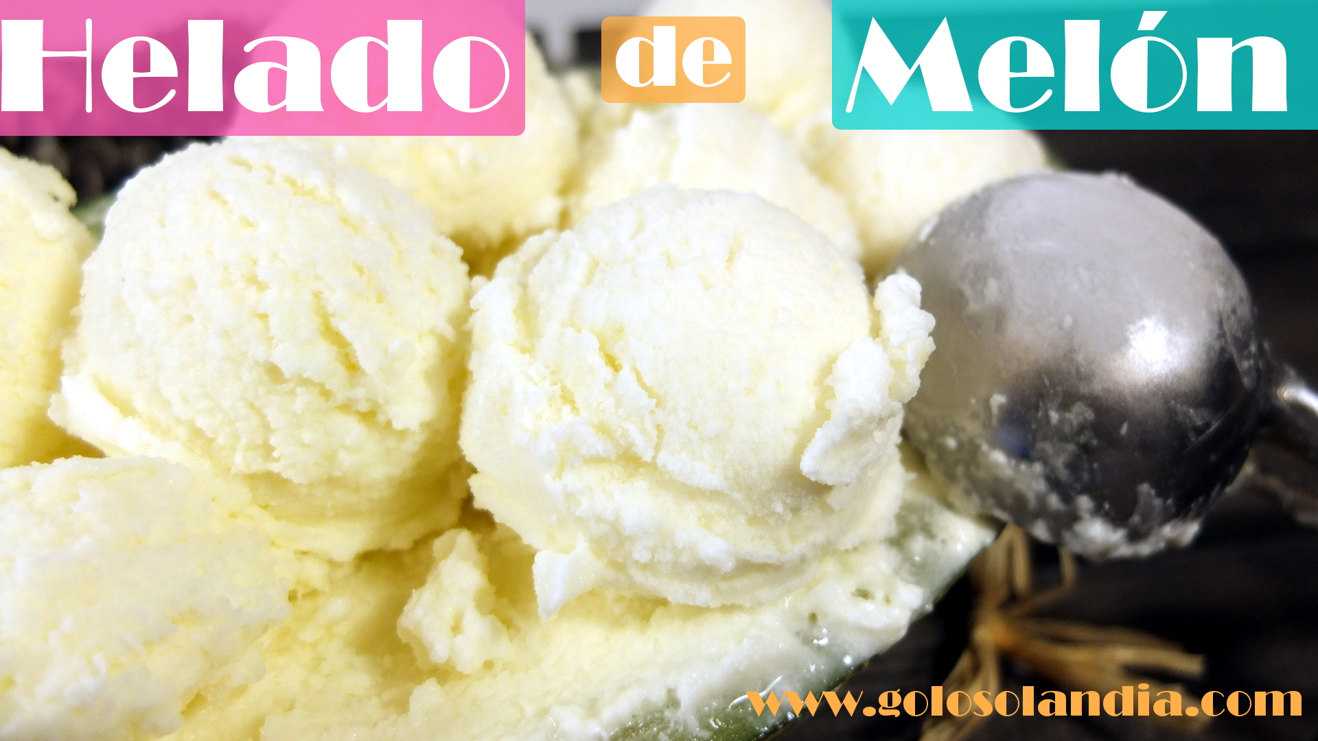 Helado de melón - Golosolandia: Recetas y vídeos de postres y tartas.