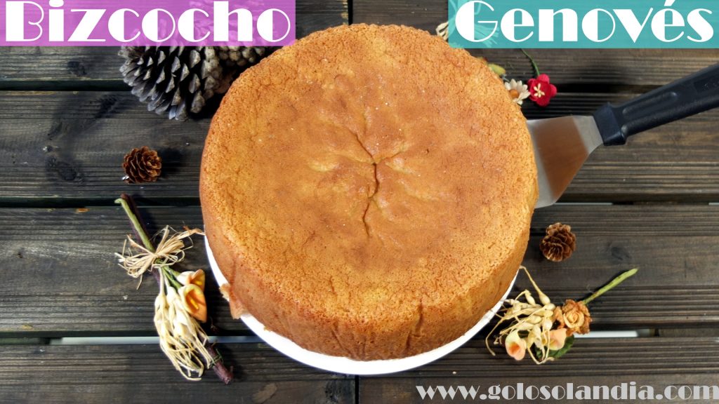 Bizcocho genovés | Golosolandia: Recetas y vídeos de postres y tartas.