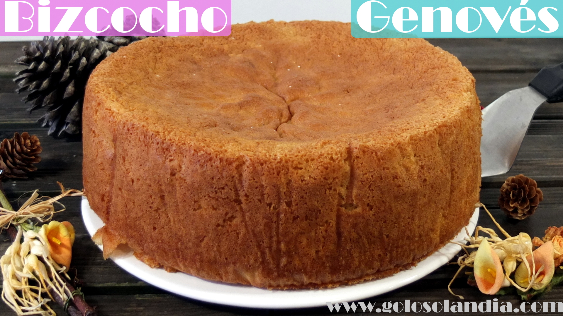 Bizcocho Genovés | Golosolandia: Recetas y vídeos de postres y tartas.