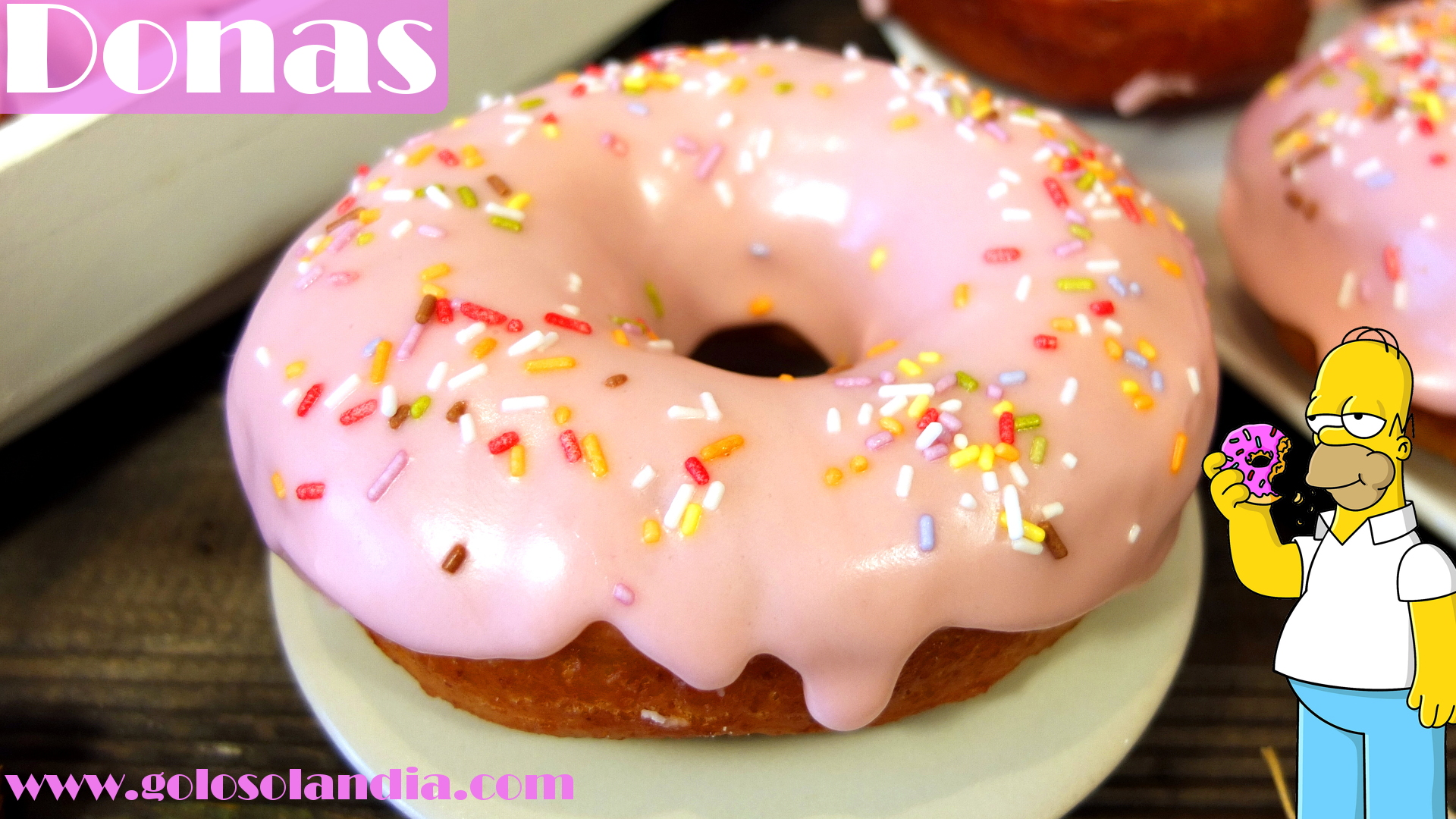 Donas donuts o rosquillas de los simpson receta fácil. | Golosolandia ...