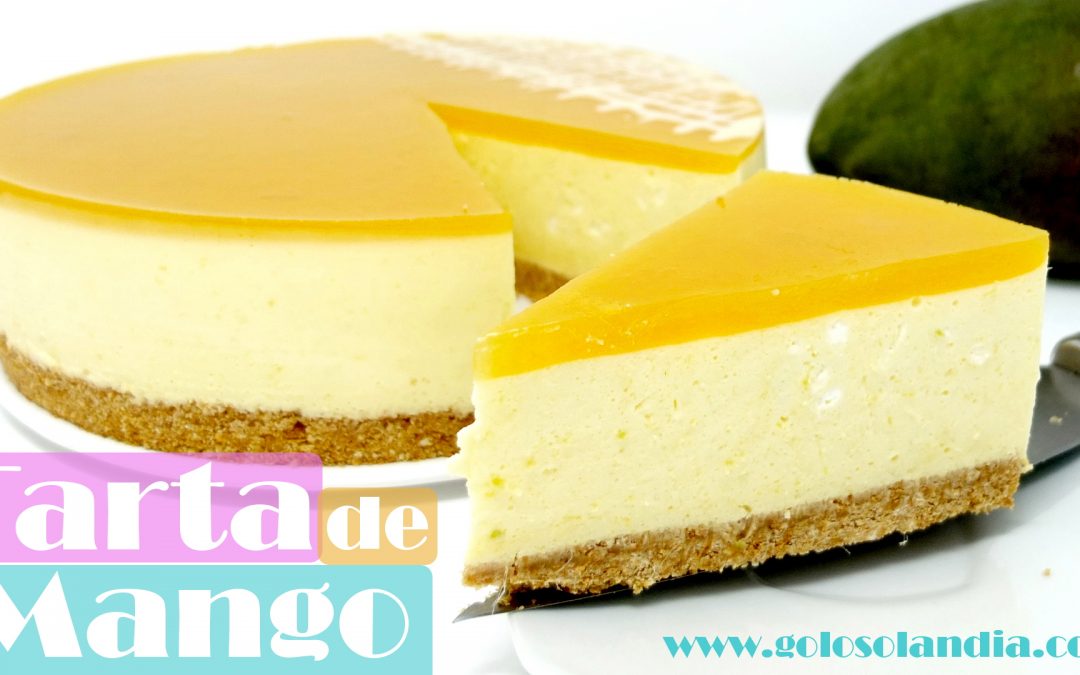 Tarta de mango | Golosolandia: Recetas y vídeos de postres y tartas.
