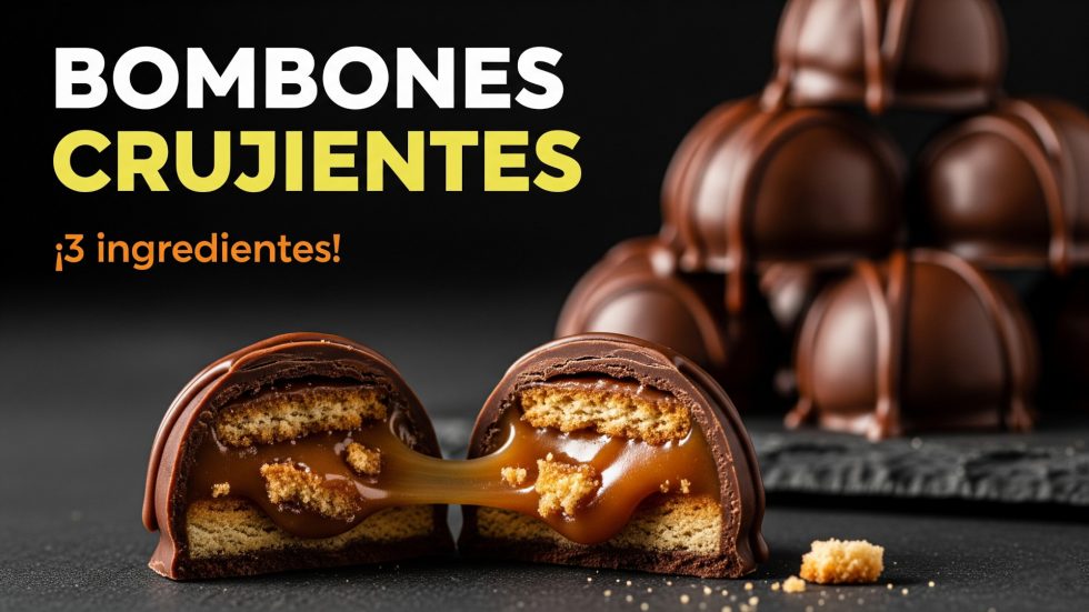 bombones crujientes | Golosolandia: Recetas y vídeos de postres y tartas.